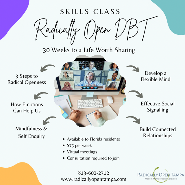 RO DBT skills class, mental health, self-enquiry, anxiety, depression ...